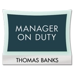 MTMC Sign Store | manager on duty signs deco sign styles